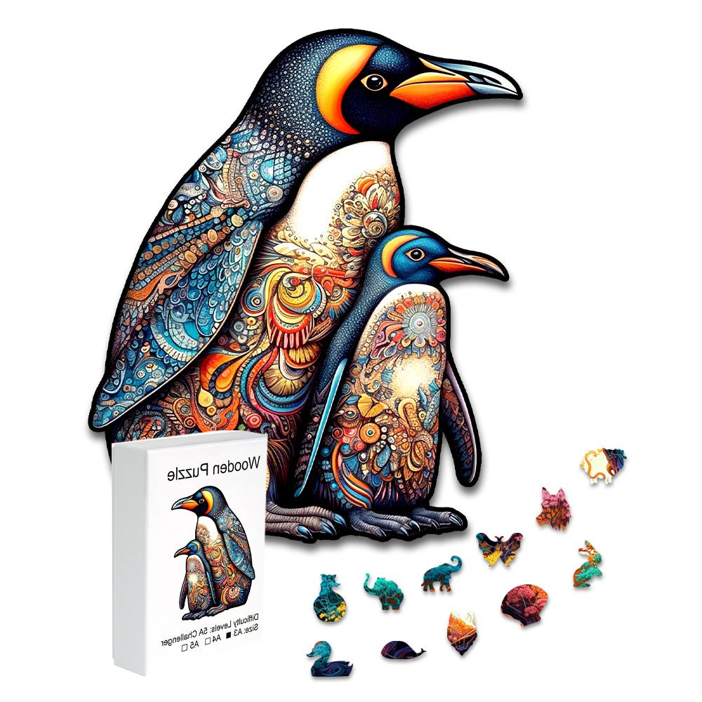 Penguin Family - Wooden Jigsaw Puzzle – Wooden Puzzle